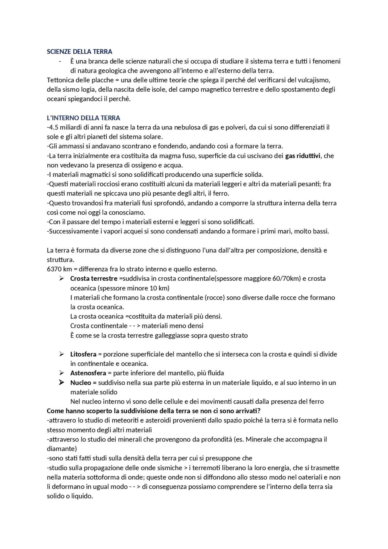 Appunti Scienze Della Terra Docsity