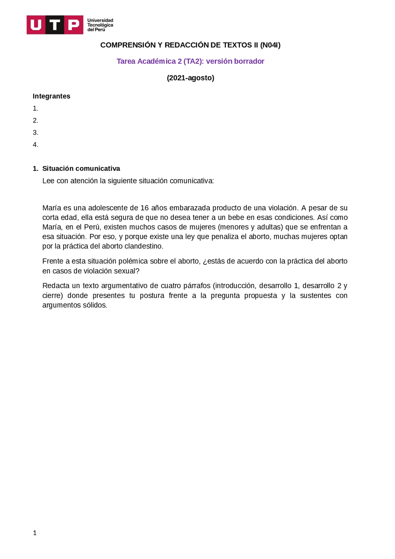Ejercicio De Redaccion De Textos 2 Docsity