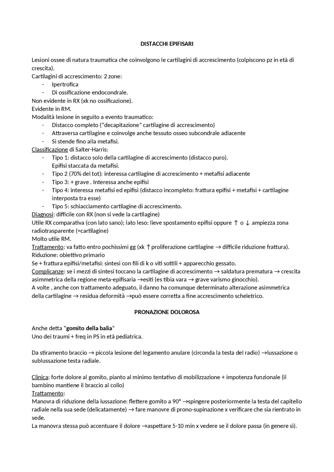 Riassunti Ortopedia Docsity