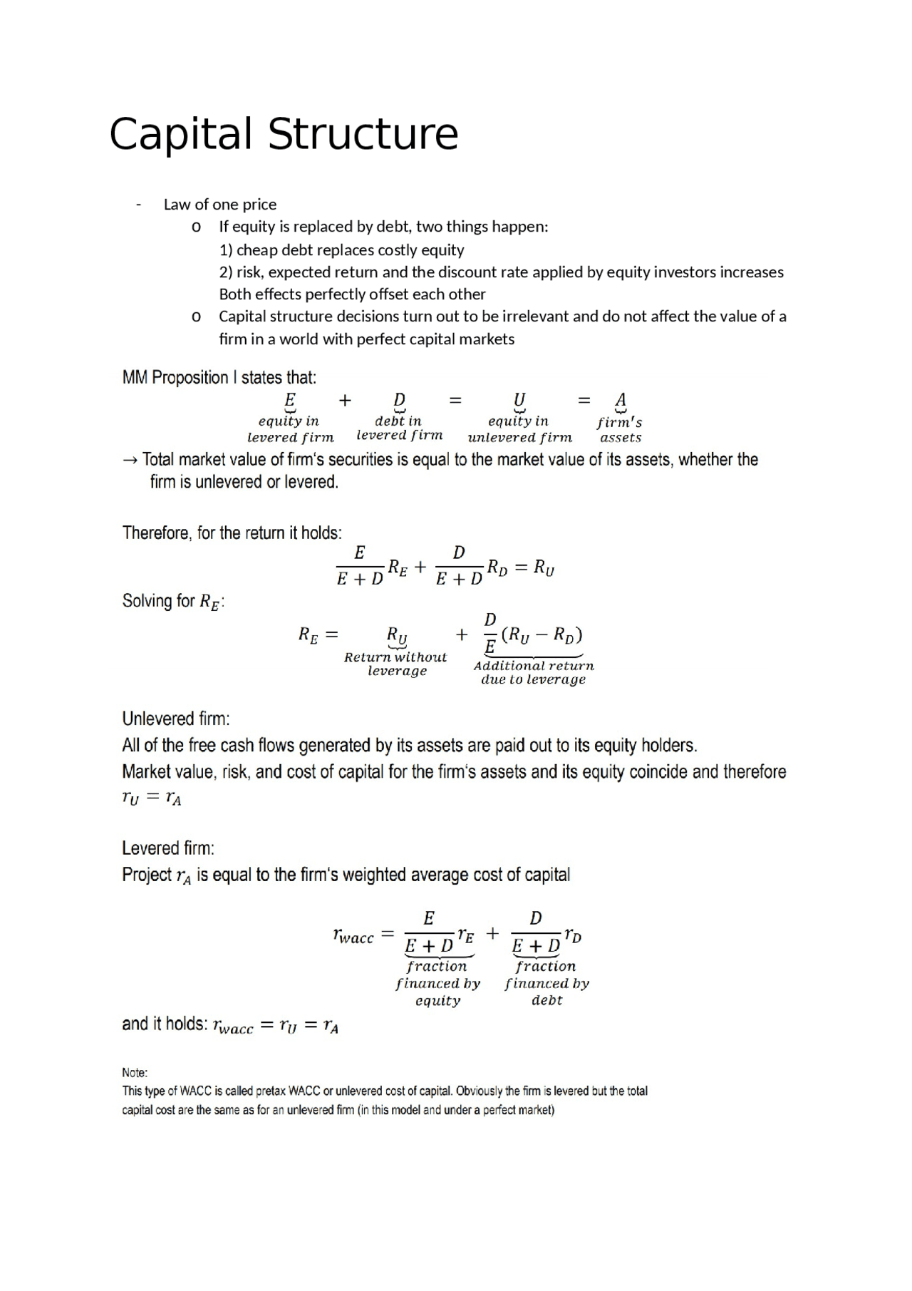 PFIN Formeln (Finanzen 3) - Docsity