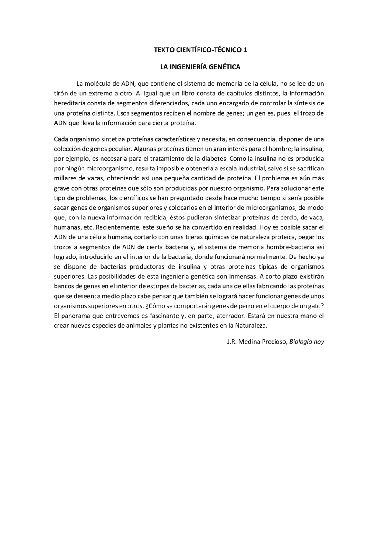 Texto científico técnico - Docsity