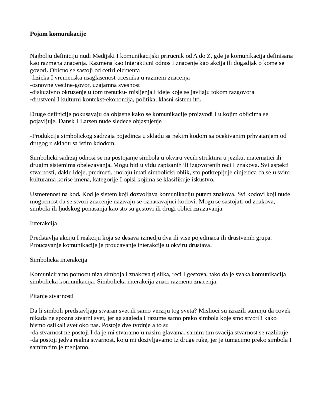 Medije Masovnih Komunikacija Skripte Predlog Mediji I Komunikacija