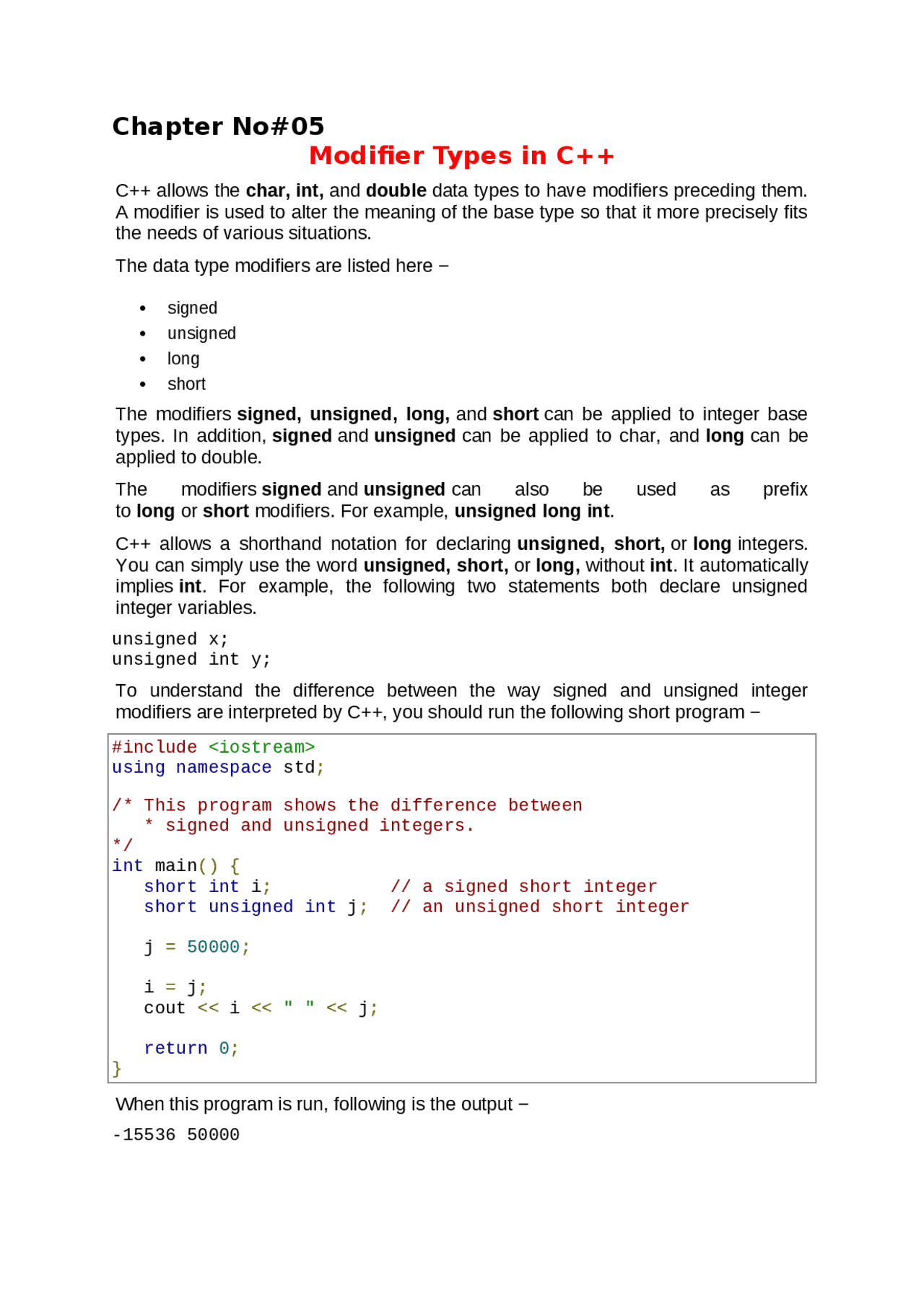 C++ Lecture Notes for Computer Science and Information Technology - Docsity