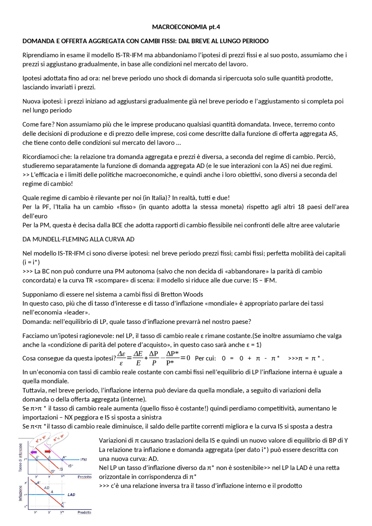 Sintesi Di Macroeconomia Sid 2 Anno Docsity