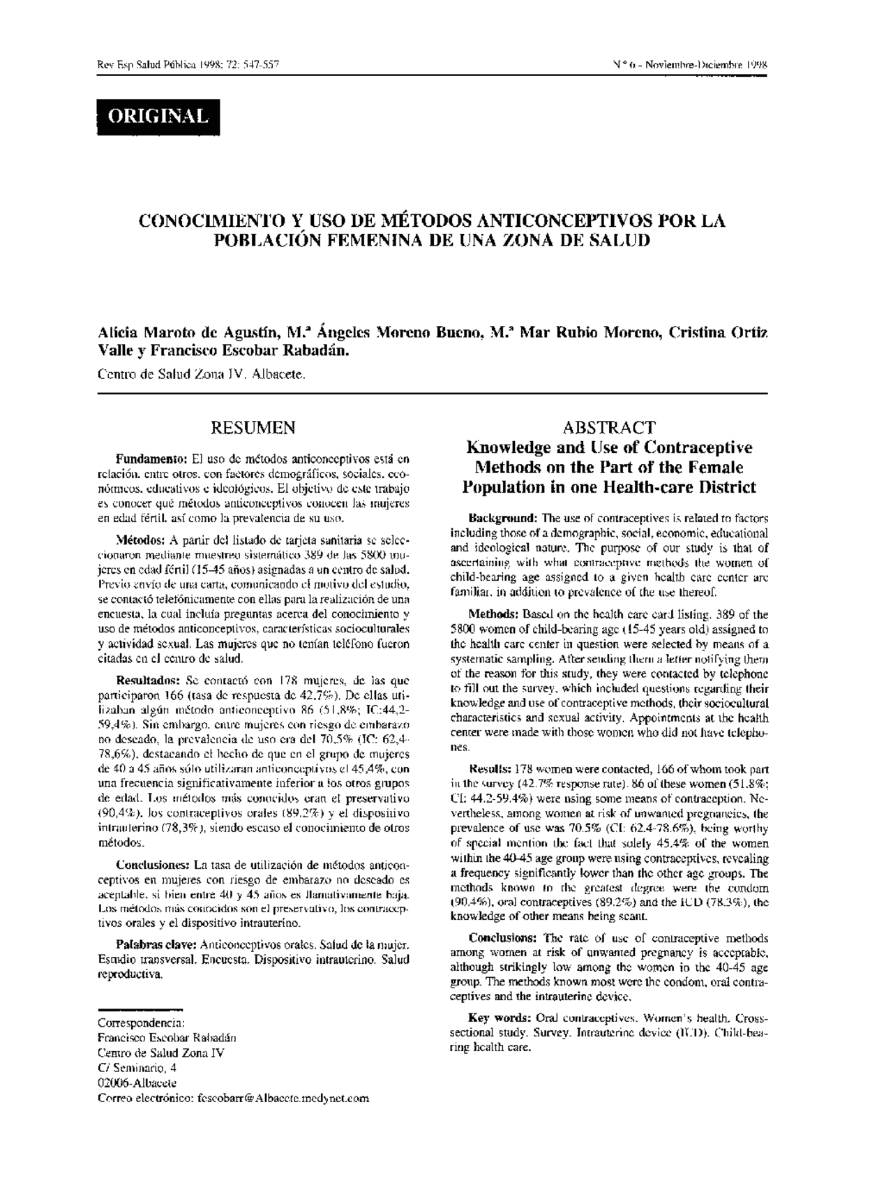 Metodoa Anticonceptivos Docsity