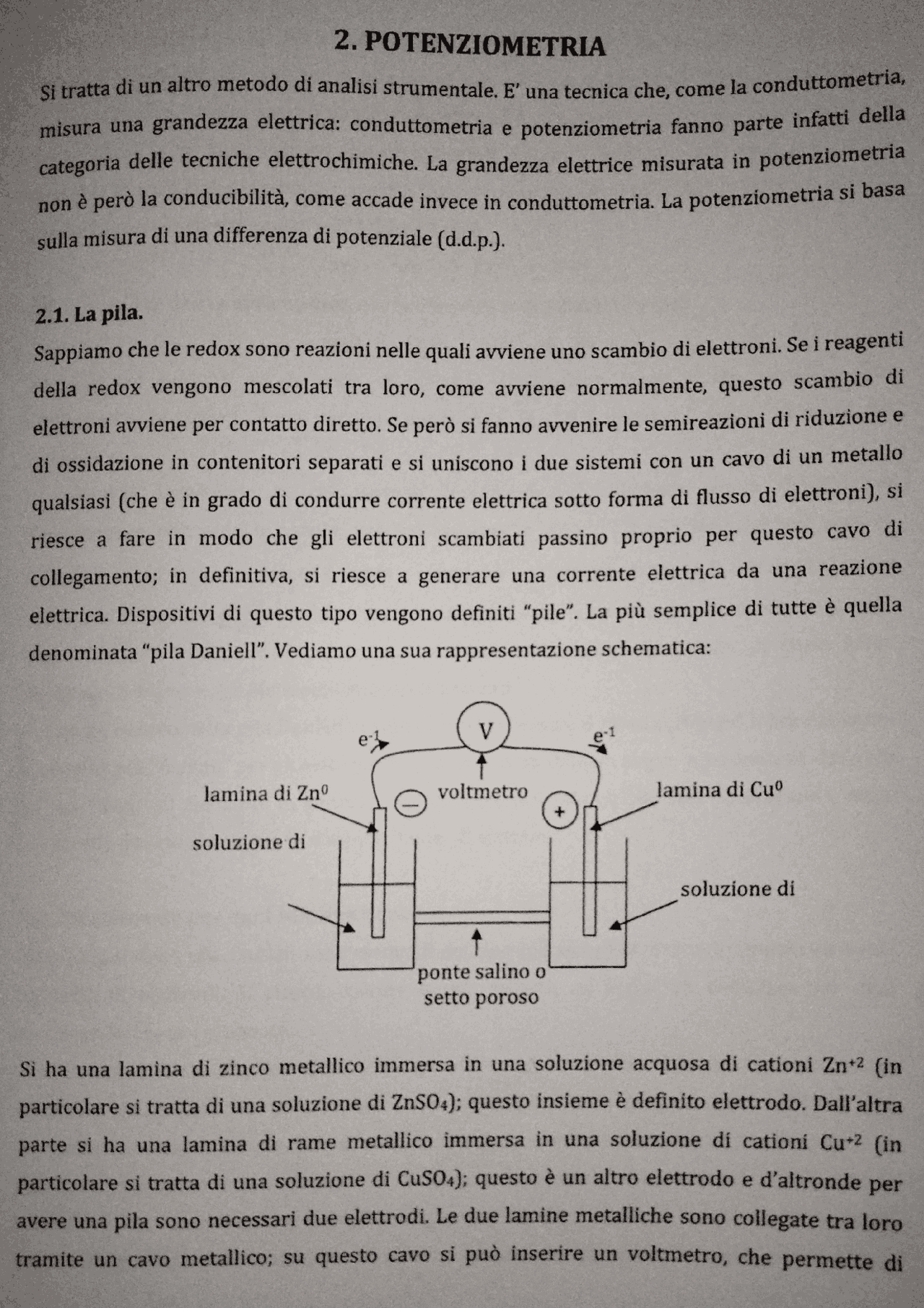 Potenziometria Ed Elettrodi Docsity