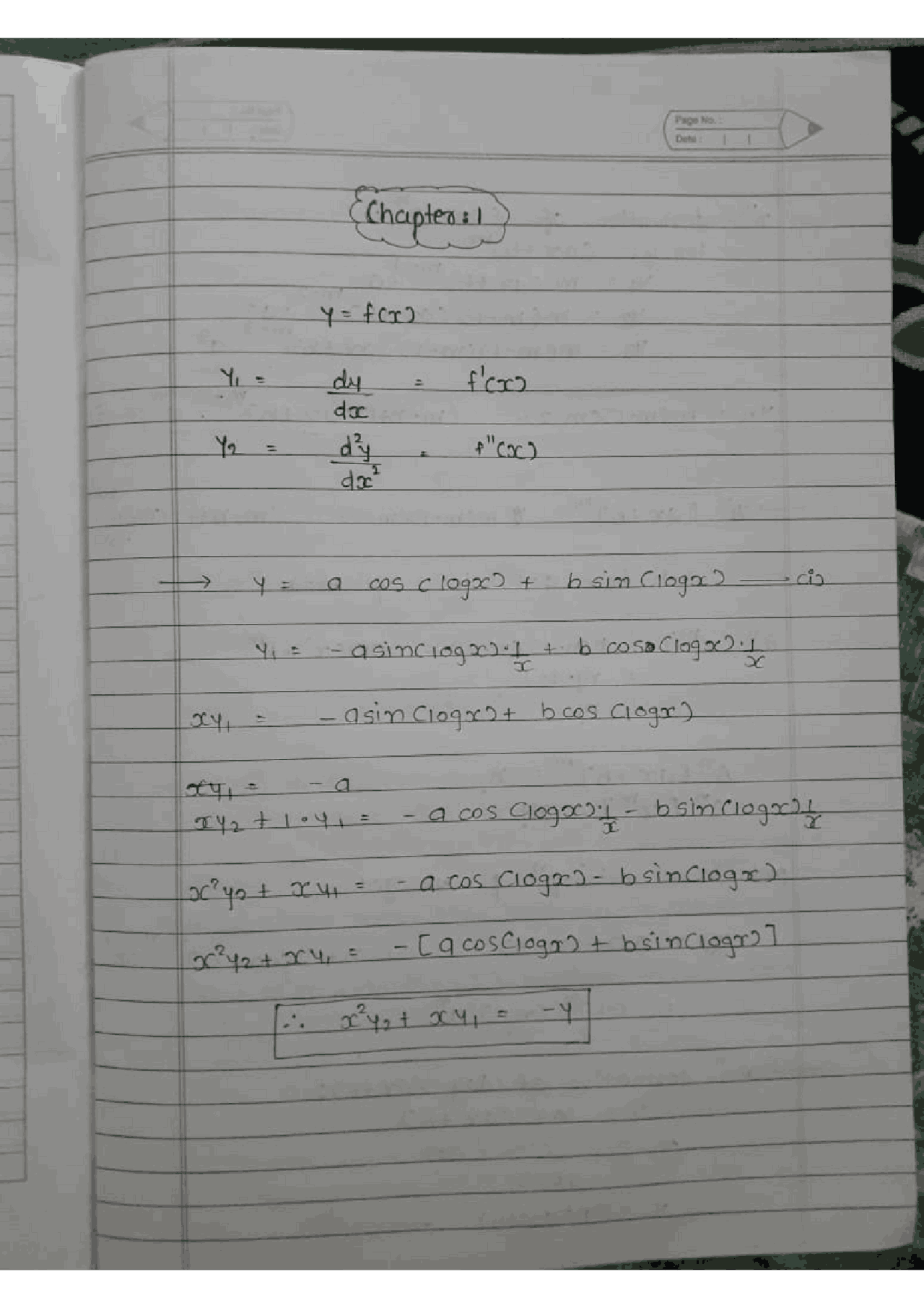 Engineering Maths Differential Calculus Exercises Mathematics