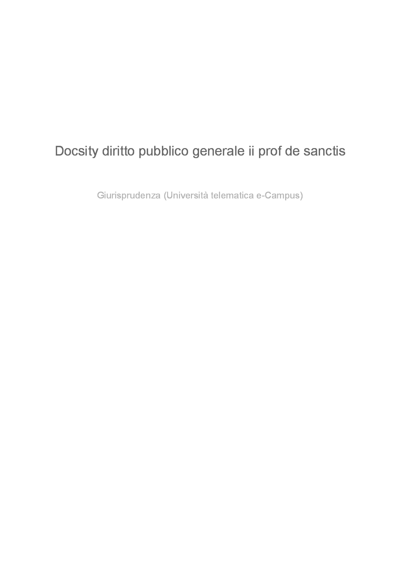 Paniere svolto diritto pubblico generale università ecampus | Panieri di Diritto Pubblico - Docsity