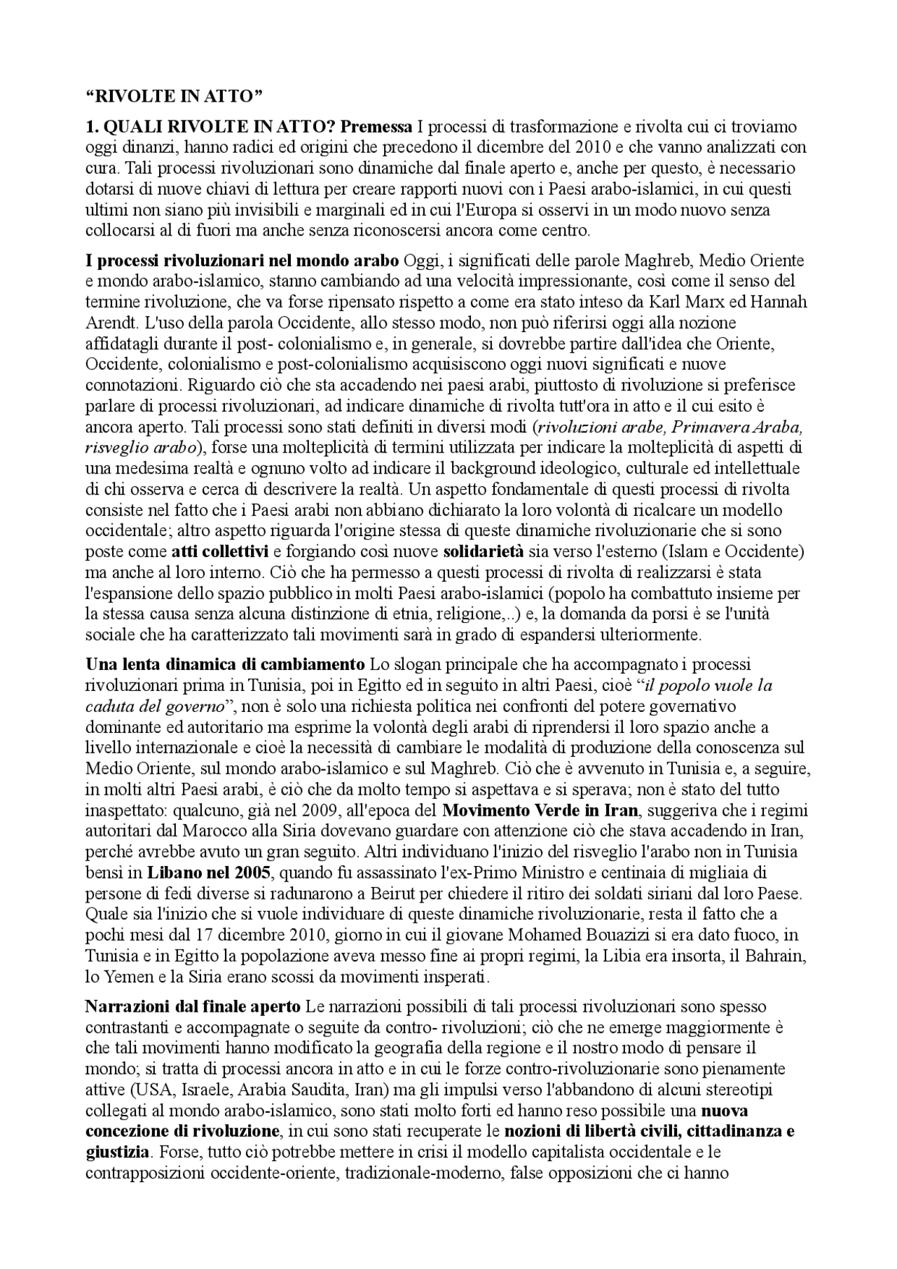 Rivolte In Atto Di Gandolfi Paola Docsity