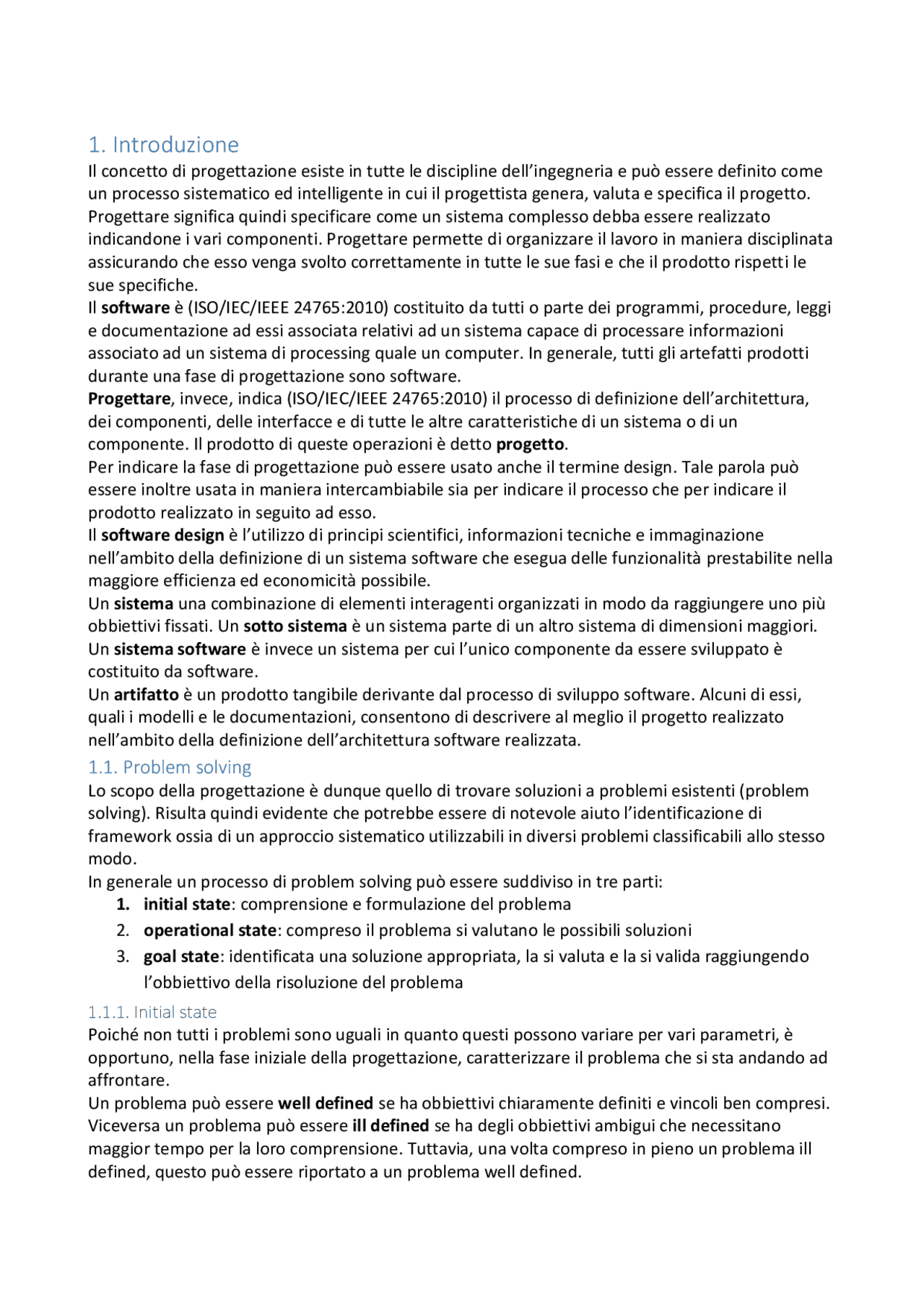 Progettazione del Software - Docsity