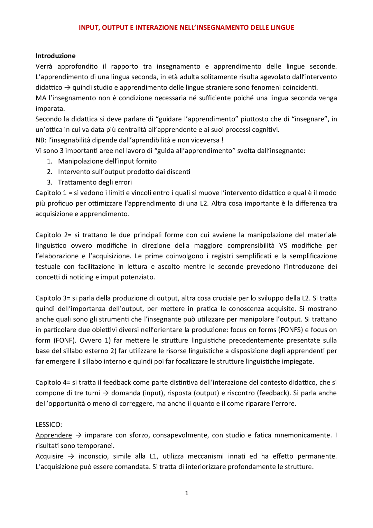 Didattica Delle Lingue Straniere Moderne Docsity
