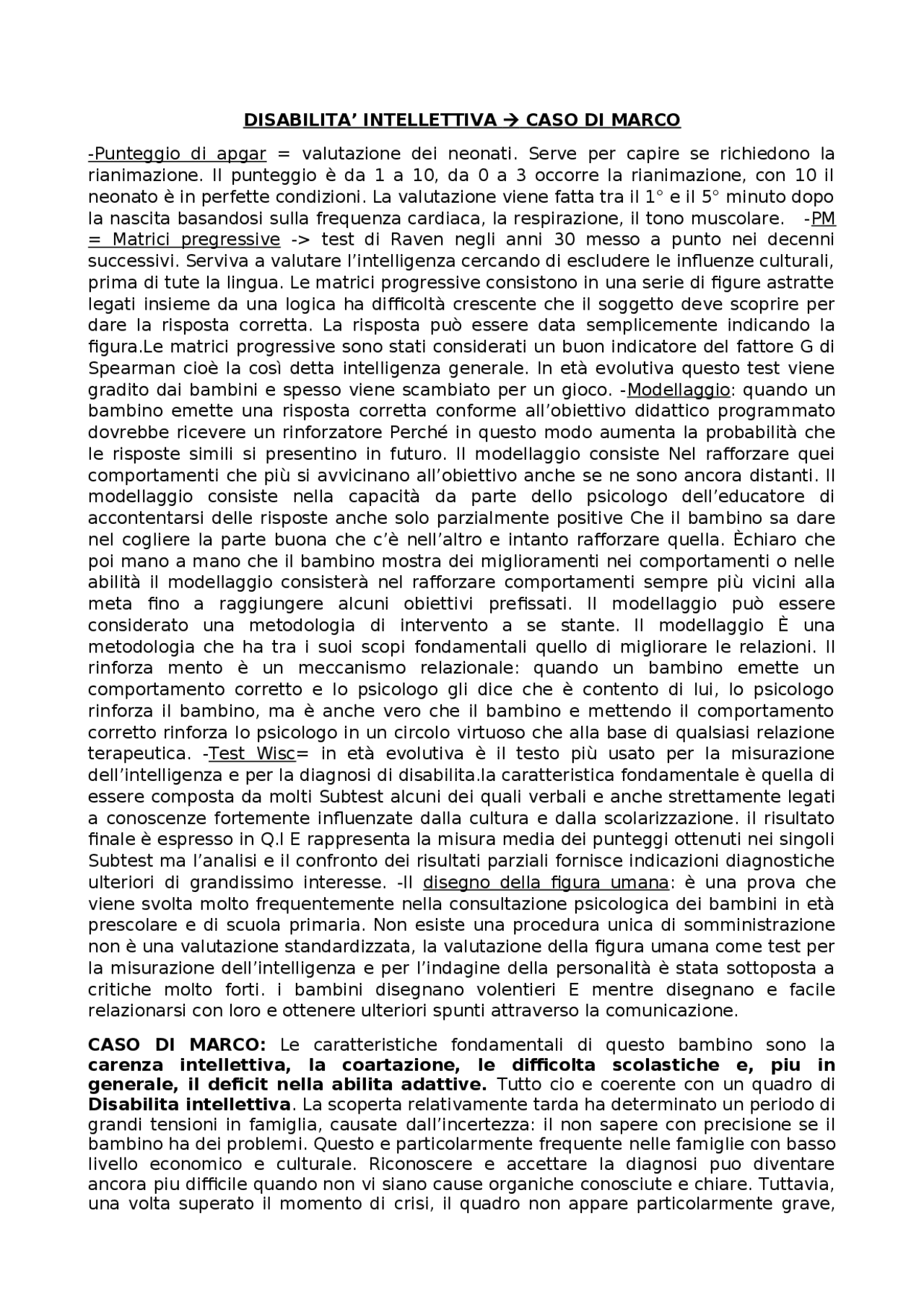 Riassunto Primo Capitolo Psicopatologia Dello Sviluppo Docsity