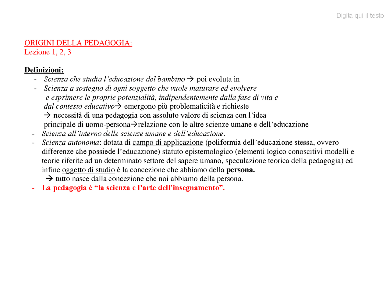 Domande Aperte Pedagogia Generale E Sociale Docsity