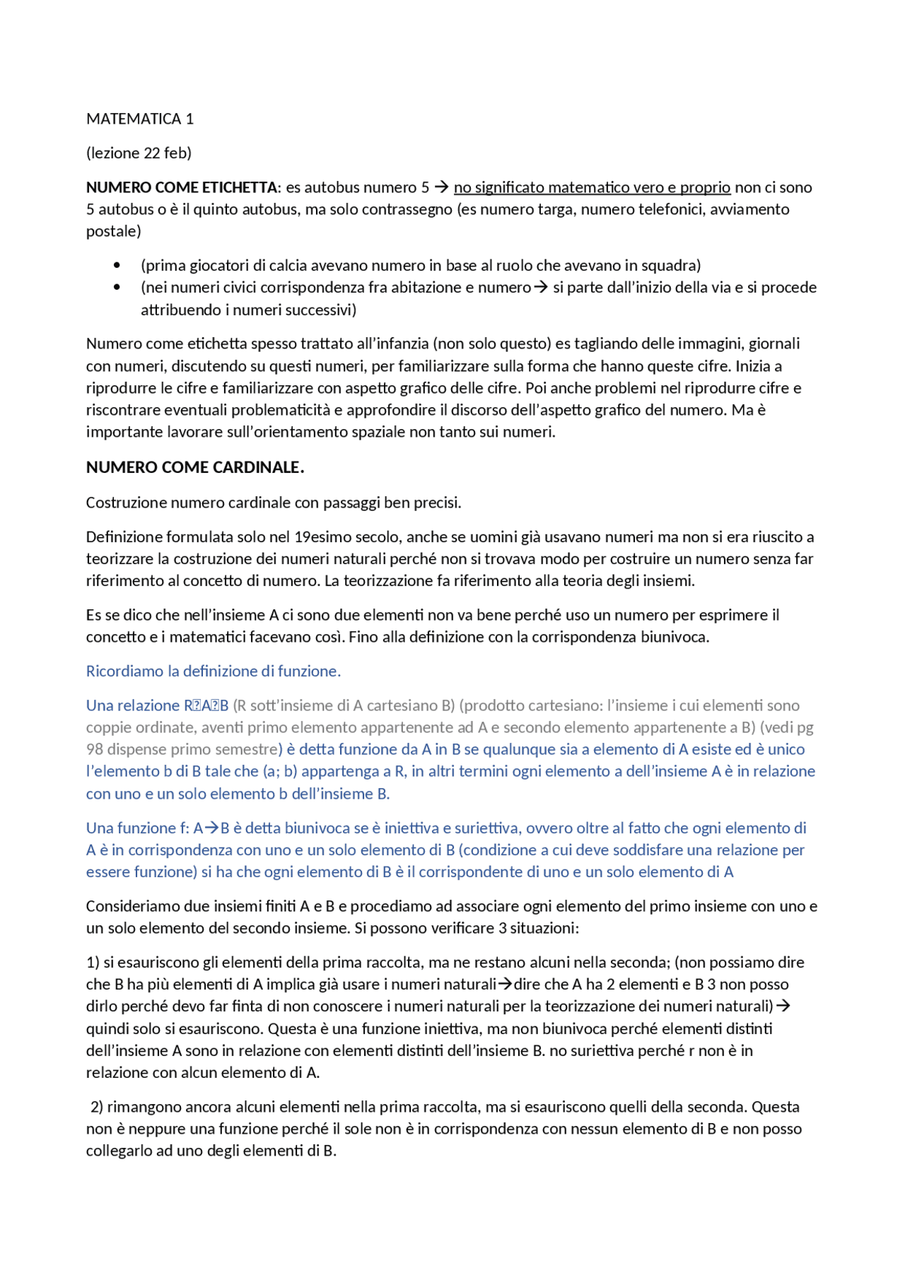 Appunti Delle Lezioni Di Matematica Elementare Docsity