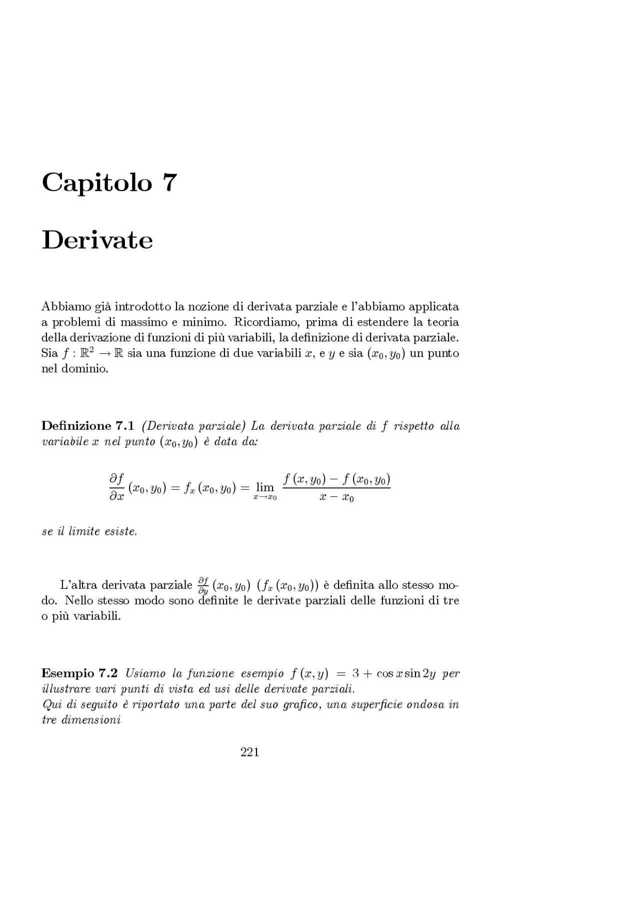 Derivate Relative Ad Analisi Matematica Ii Docsity