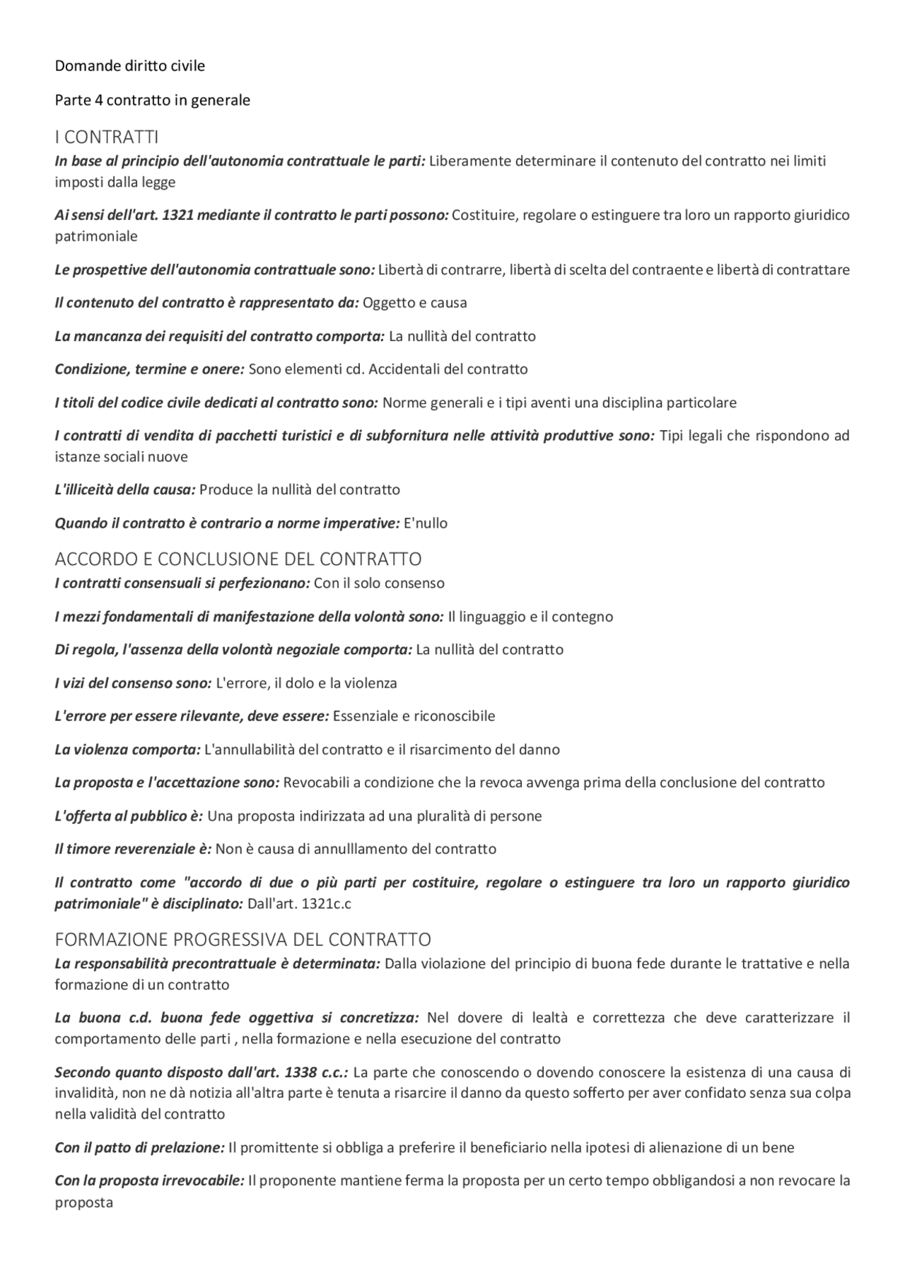 Diritto Civile Prove Di Esame Pegaso Giurisprudenza Docsity