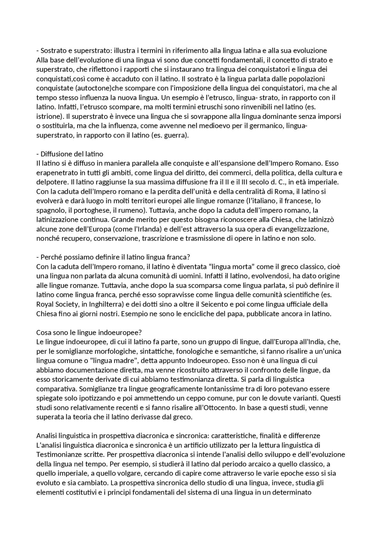 Riassunto Appunti Lezione Docsity