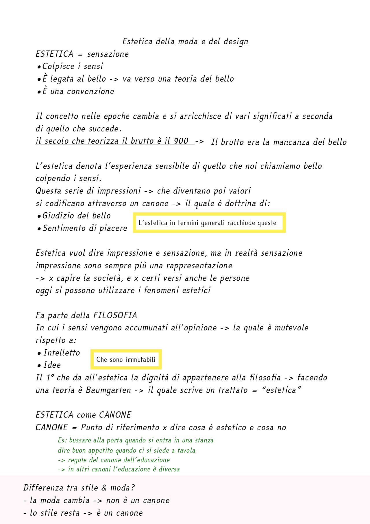 Estetica Della Moda E Del Design Docsity