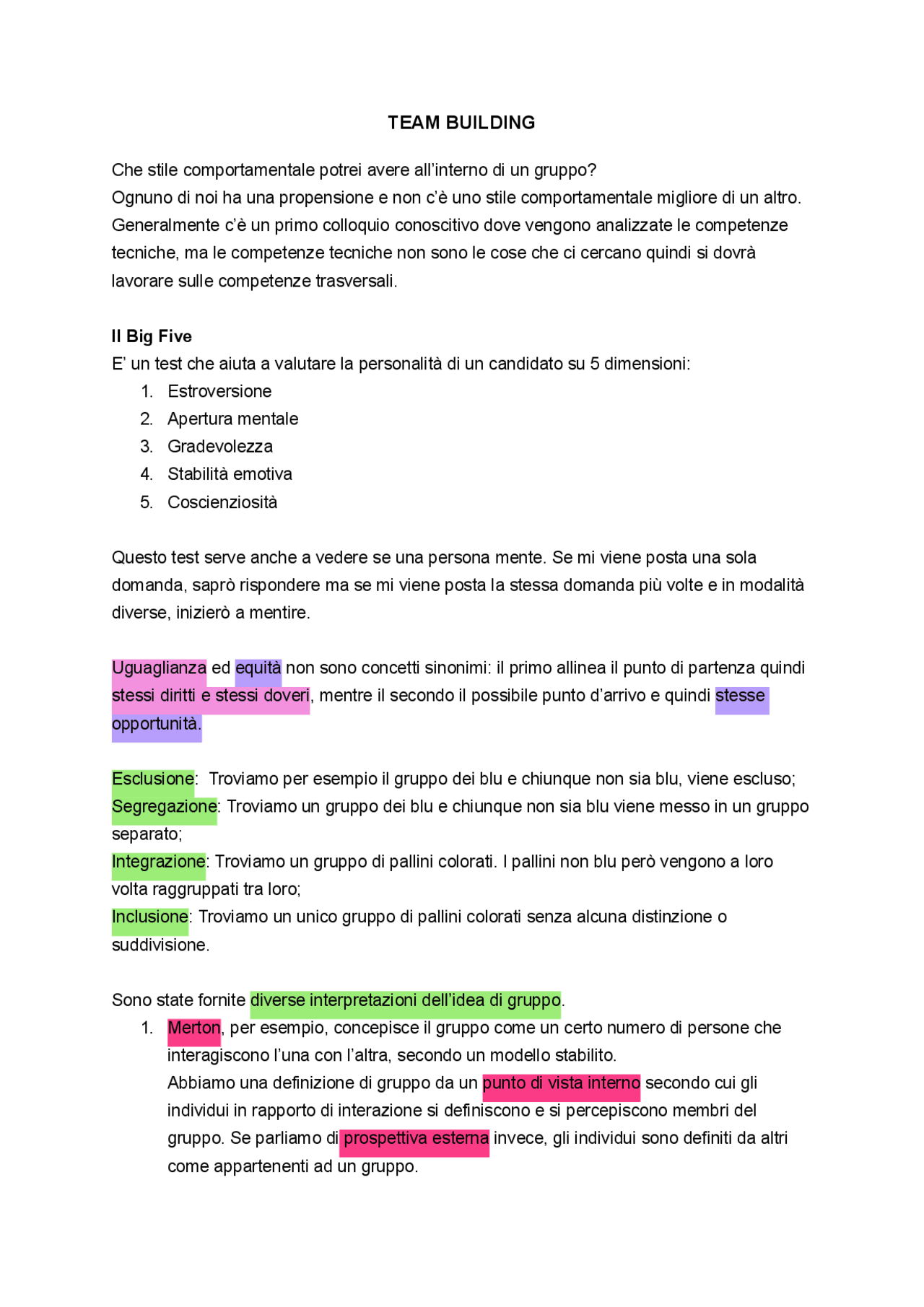 Soft Skills Team Building Docsity