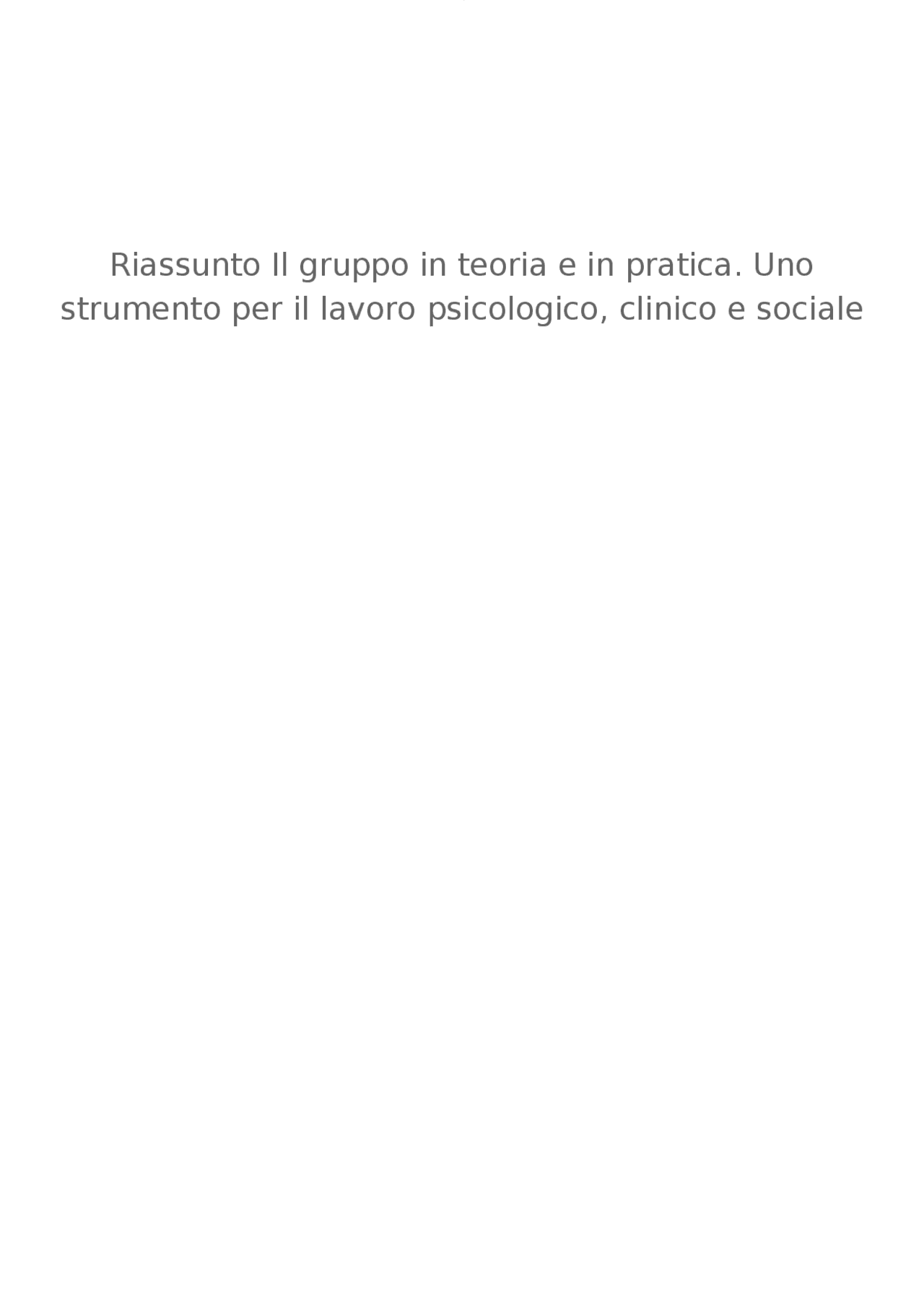 Il Gruppo In Teoria E In Pratica Docsity