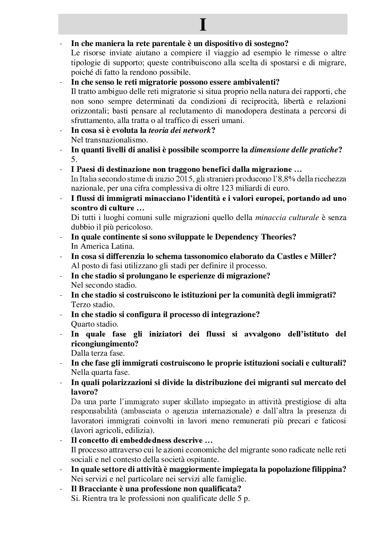 Test Autovalutazione Docsity