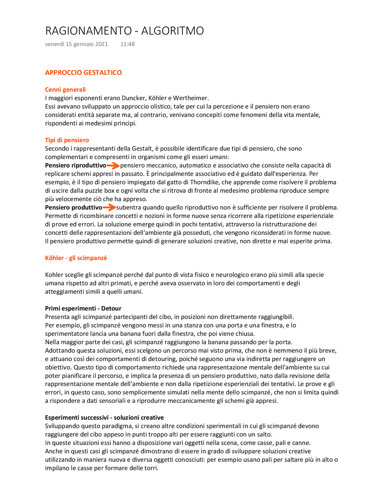 Apprendimento Pensiero E Decisione Il Ragionamento Livello