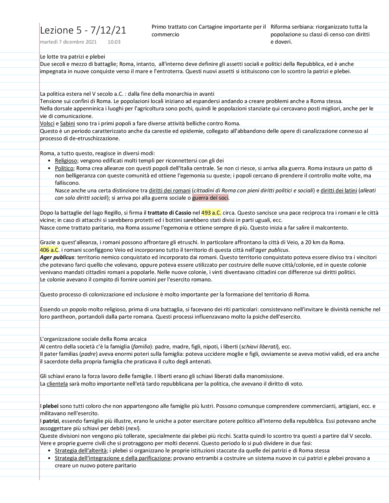 Storia Romana Lezione 5 Dal Libro Cresci Marrone Docsity
