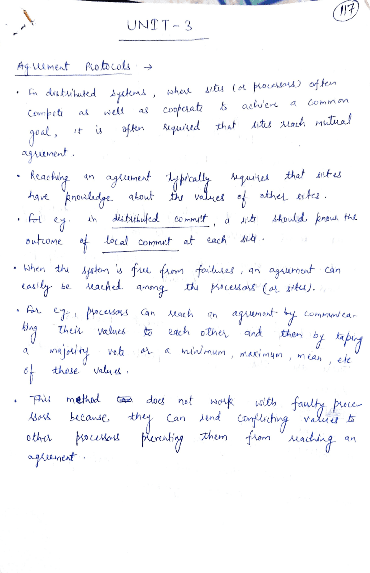 Agreement Protocol Distributed System Uiet Kanpur Docsity