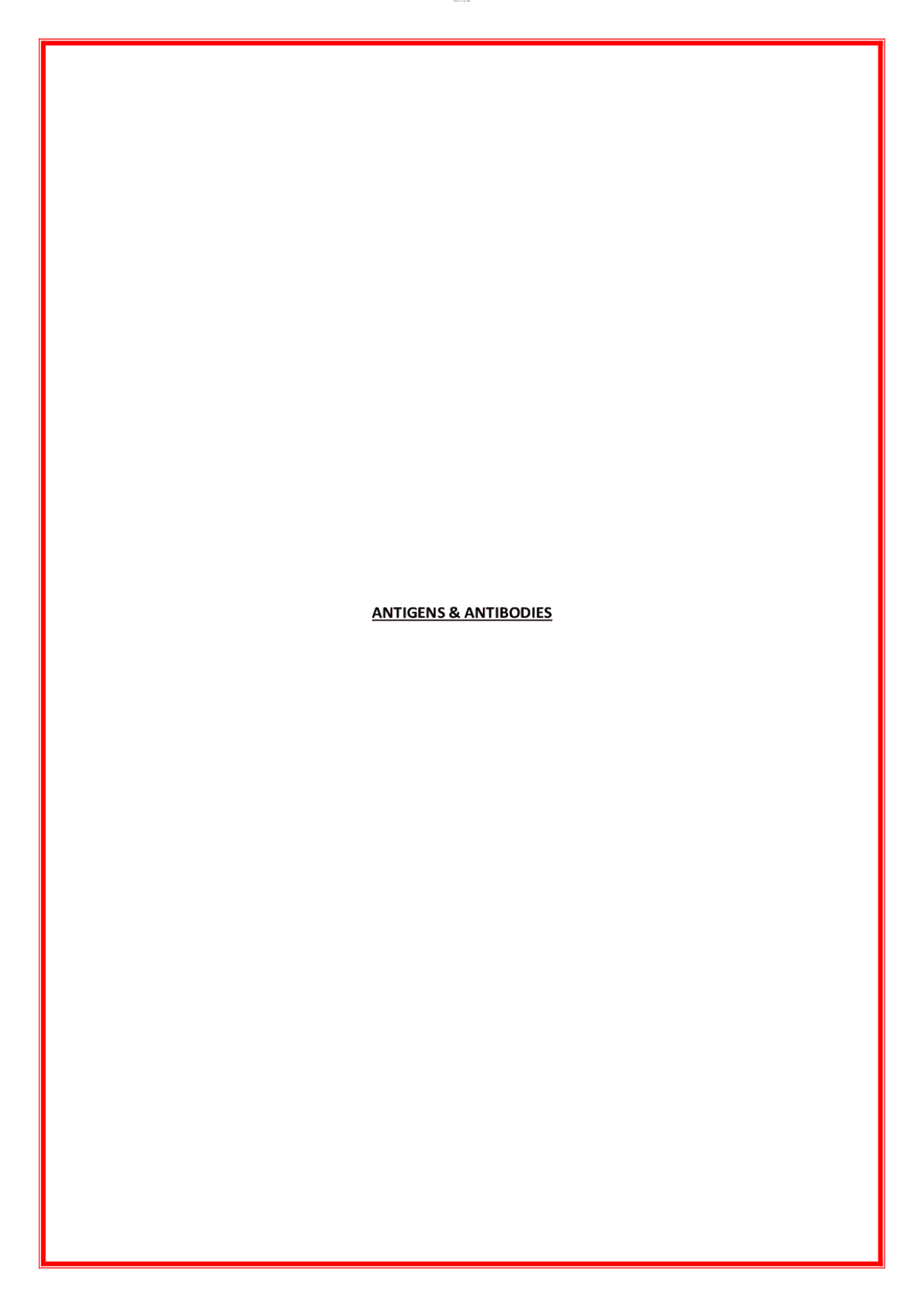 Biology Immunology Antigens And Antibodies Class Lecture Notes