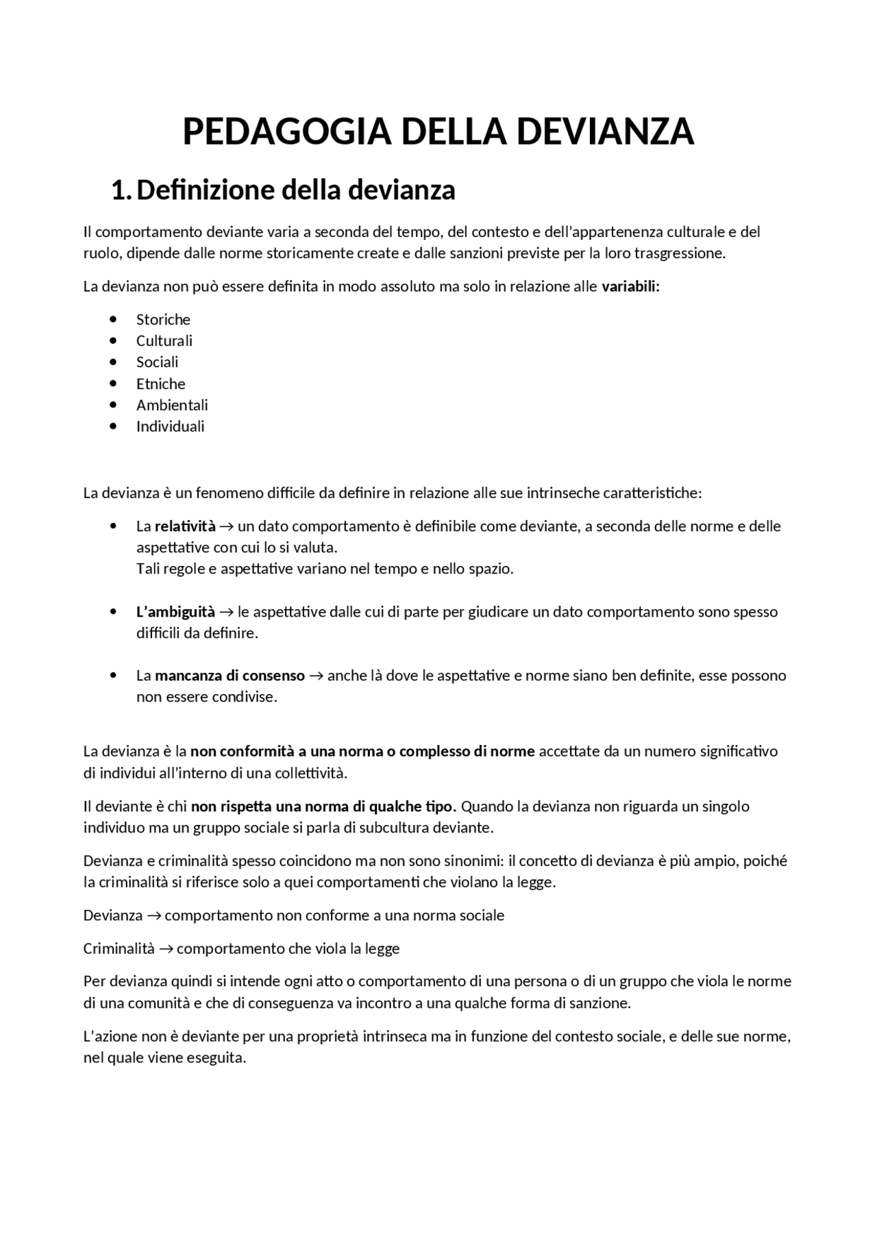 Pedagogia Della Devianza Docsity