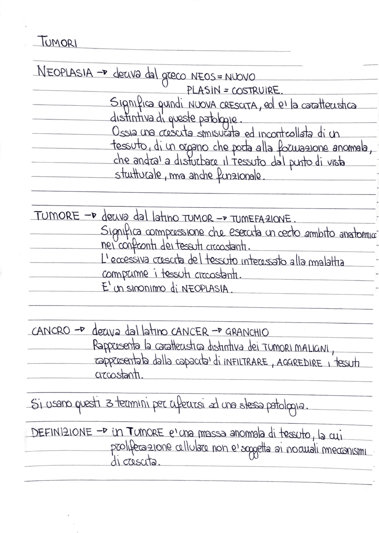 I Tumori Classificazione Docsity