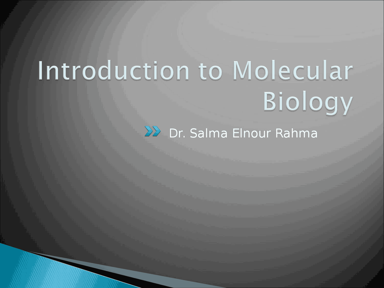 Molecular Biologylectures Docsity