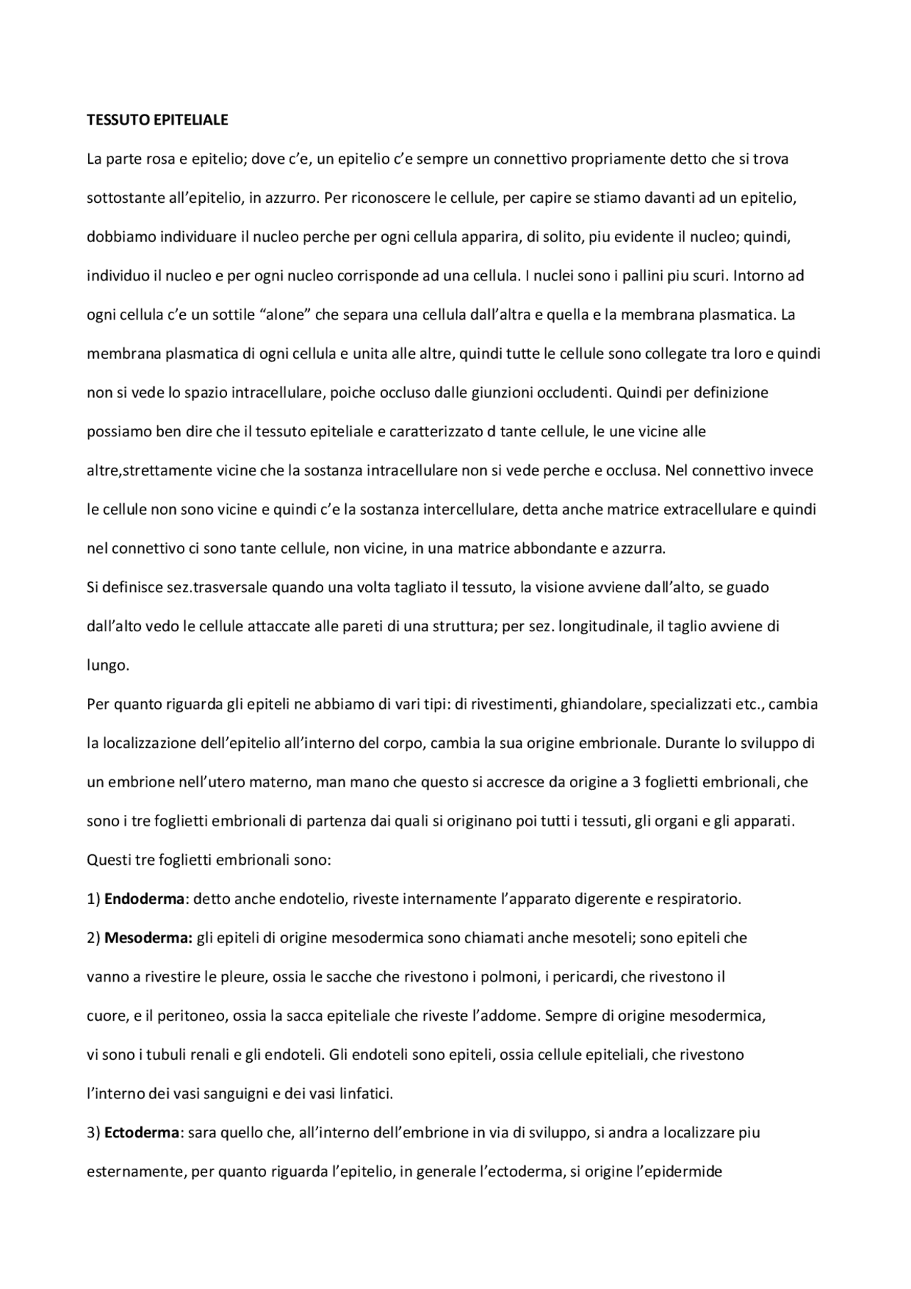 Anatomia Tessuto Epiteliale Docsity