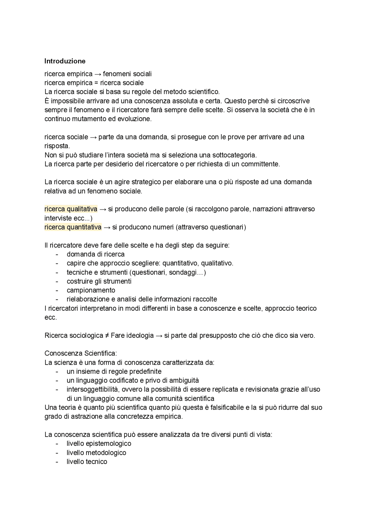 Appunti Lezioni Metodi Di Ricerca Quantitativa Docsity