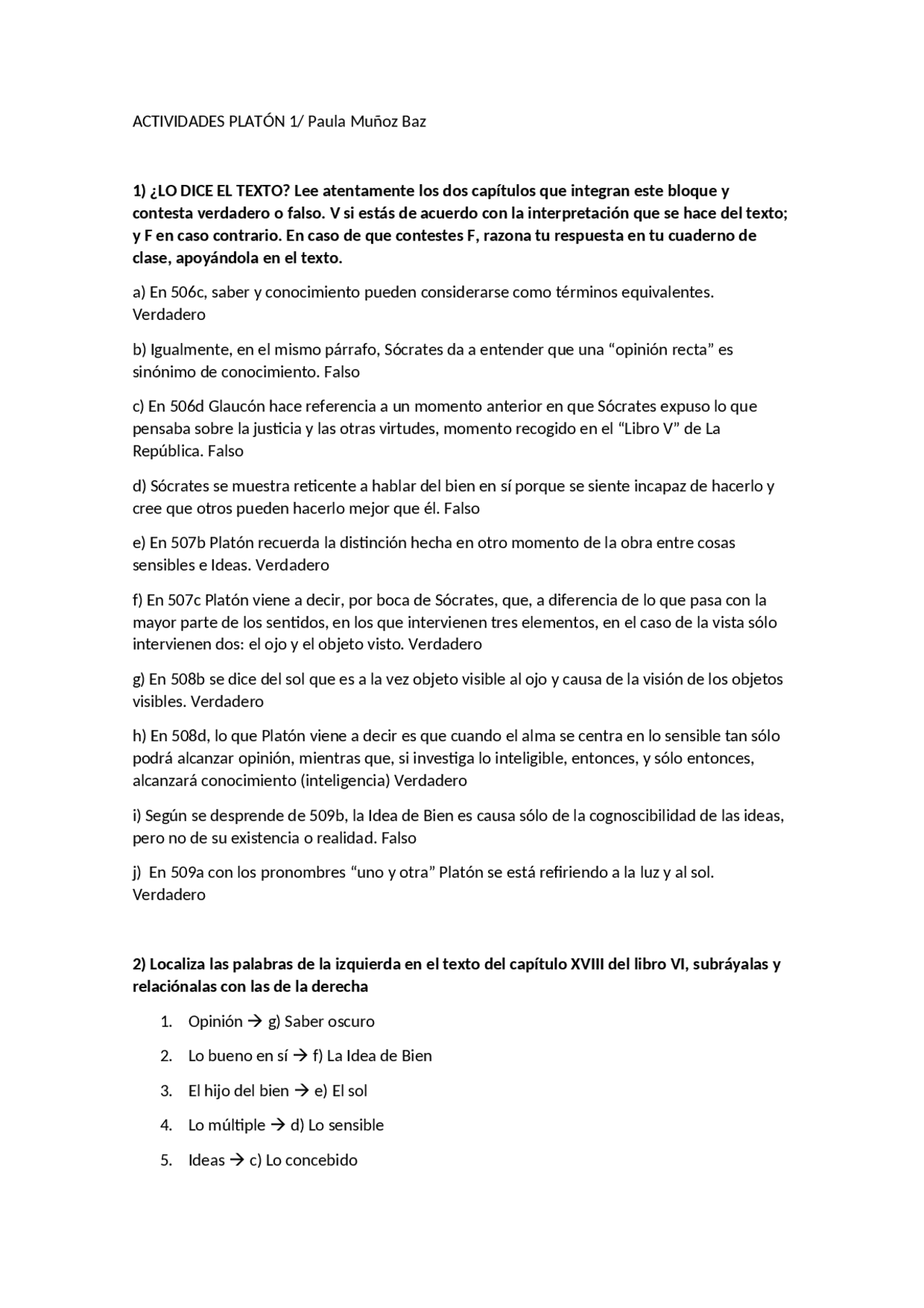 Ejercicios Resueltos Platón Docsity