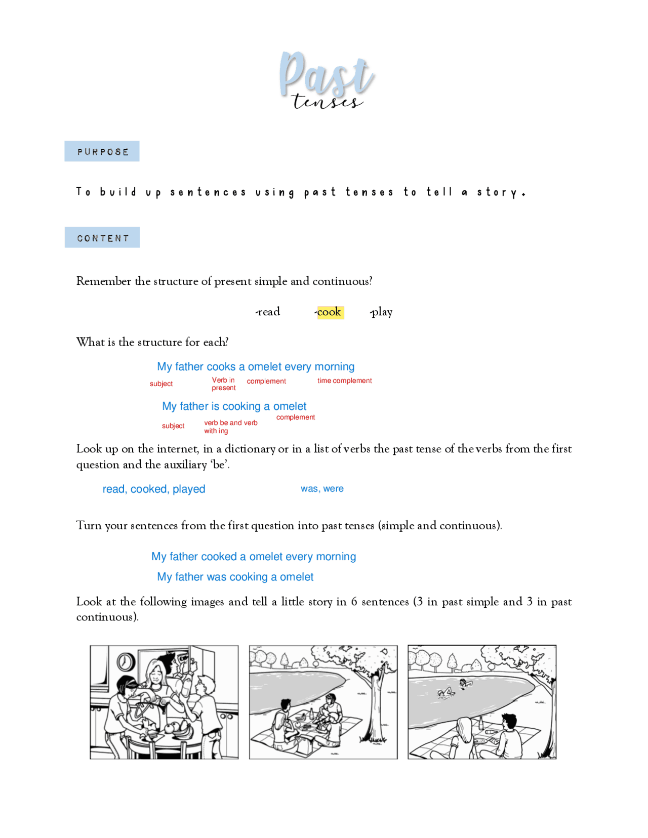 Past simple and continous - Docsity
