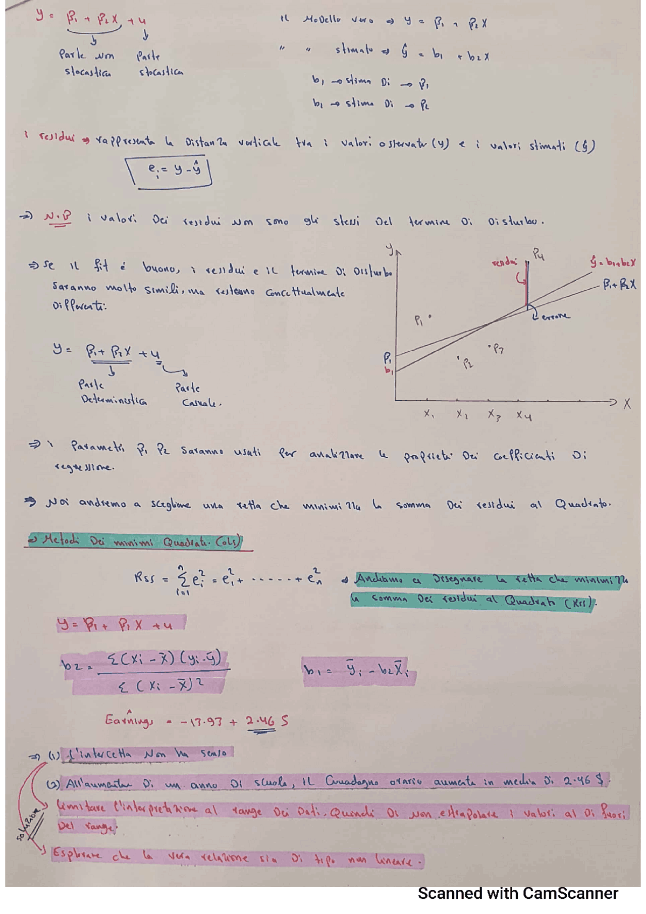 Riassunto Modelli Lineari Appunti Di Modelli E Metodi Numerici Docsity