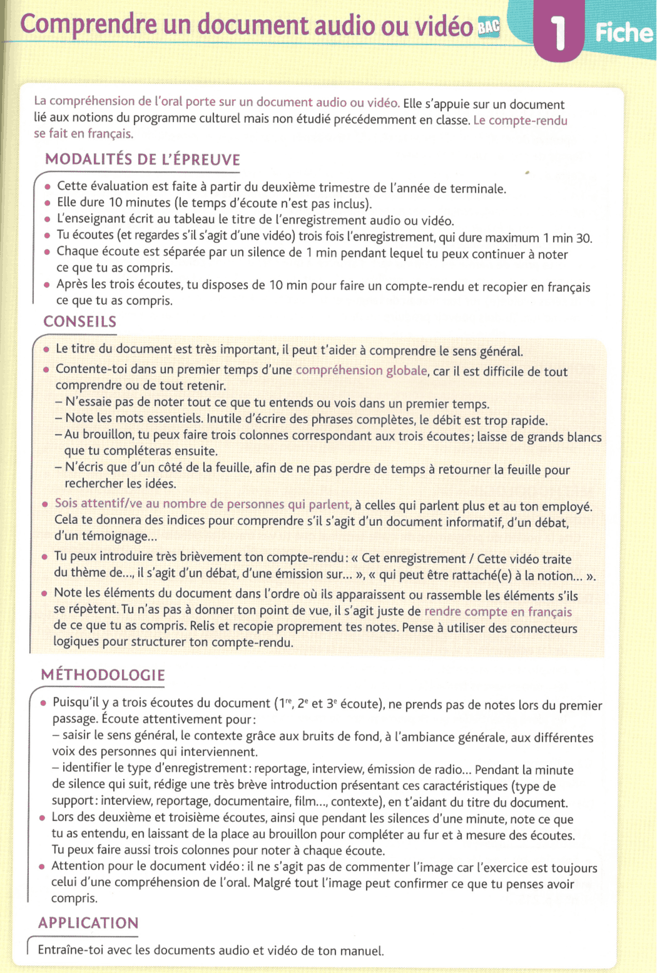 Methode comprehension orale espagnol - Docsity