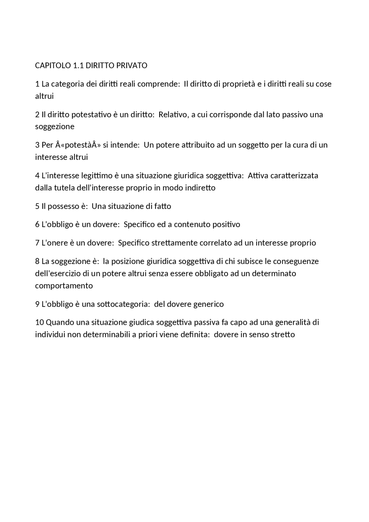 Vari capitoli diritto privato pegaso - Docsity