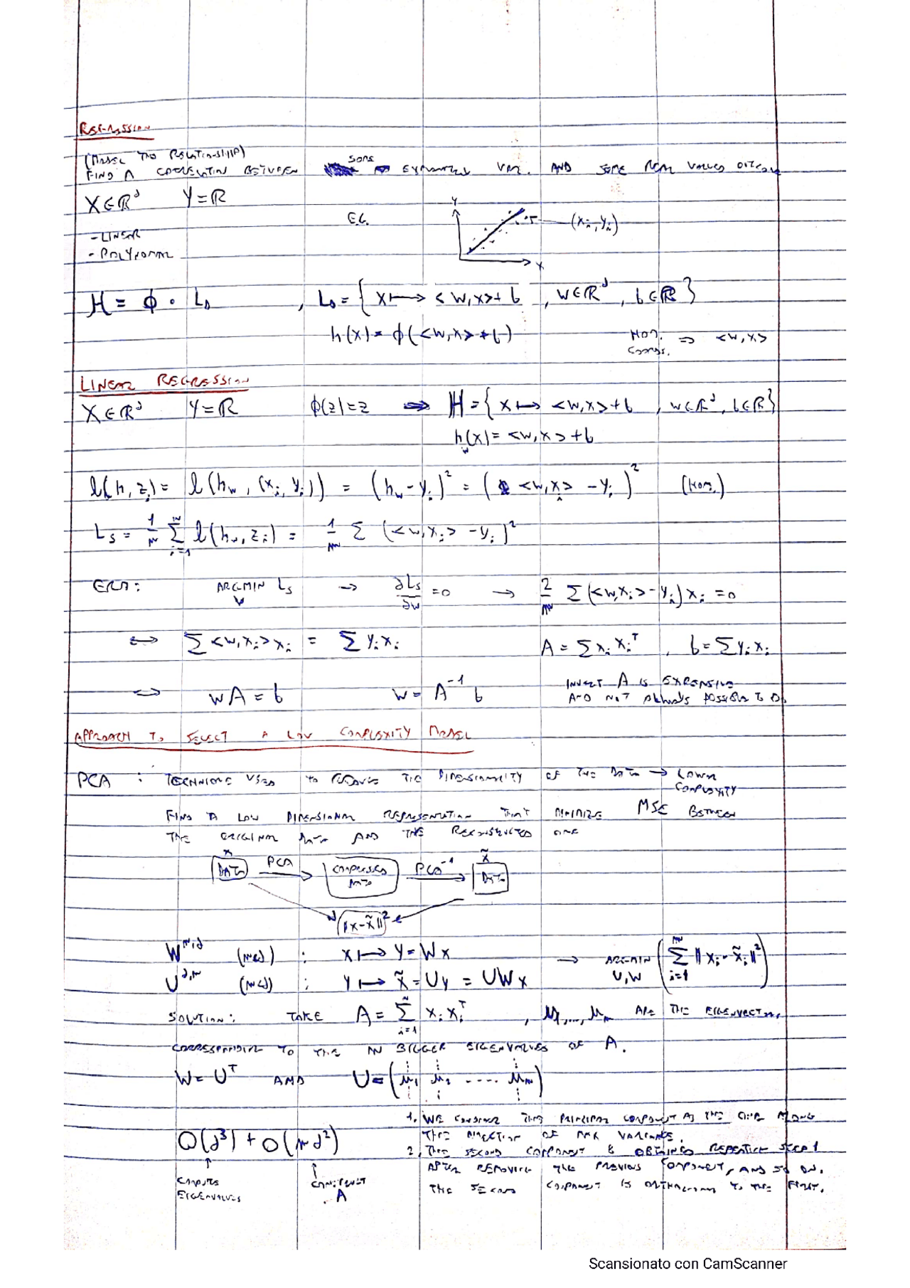 Machine Learning Notes To Pass The Exam Unipd Prof Zanuttigh