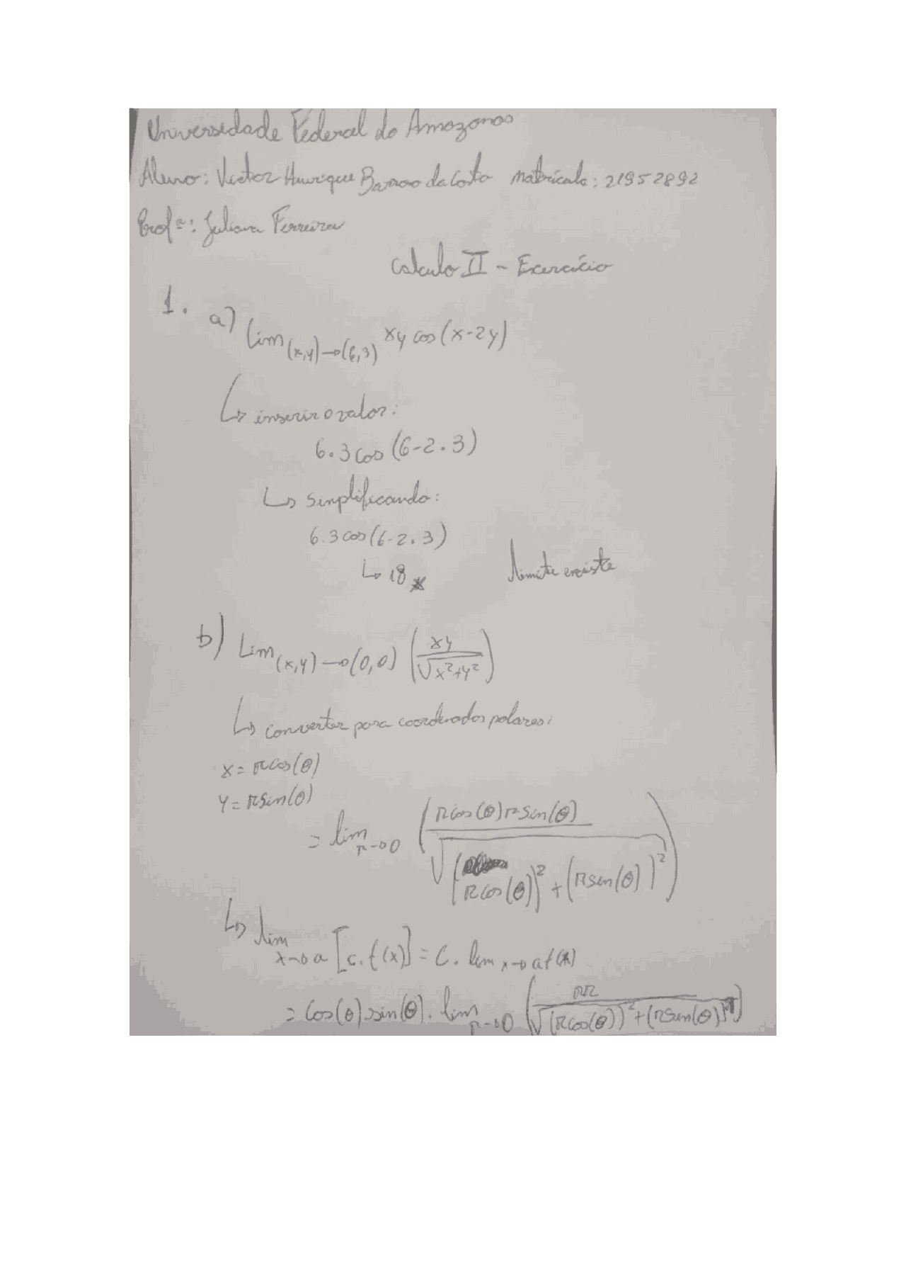 Lista de exercício de calculo II - Docsity