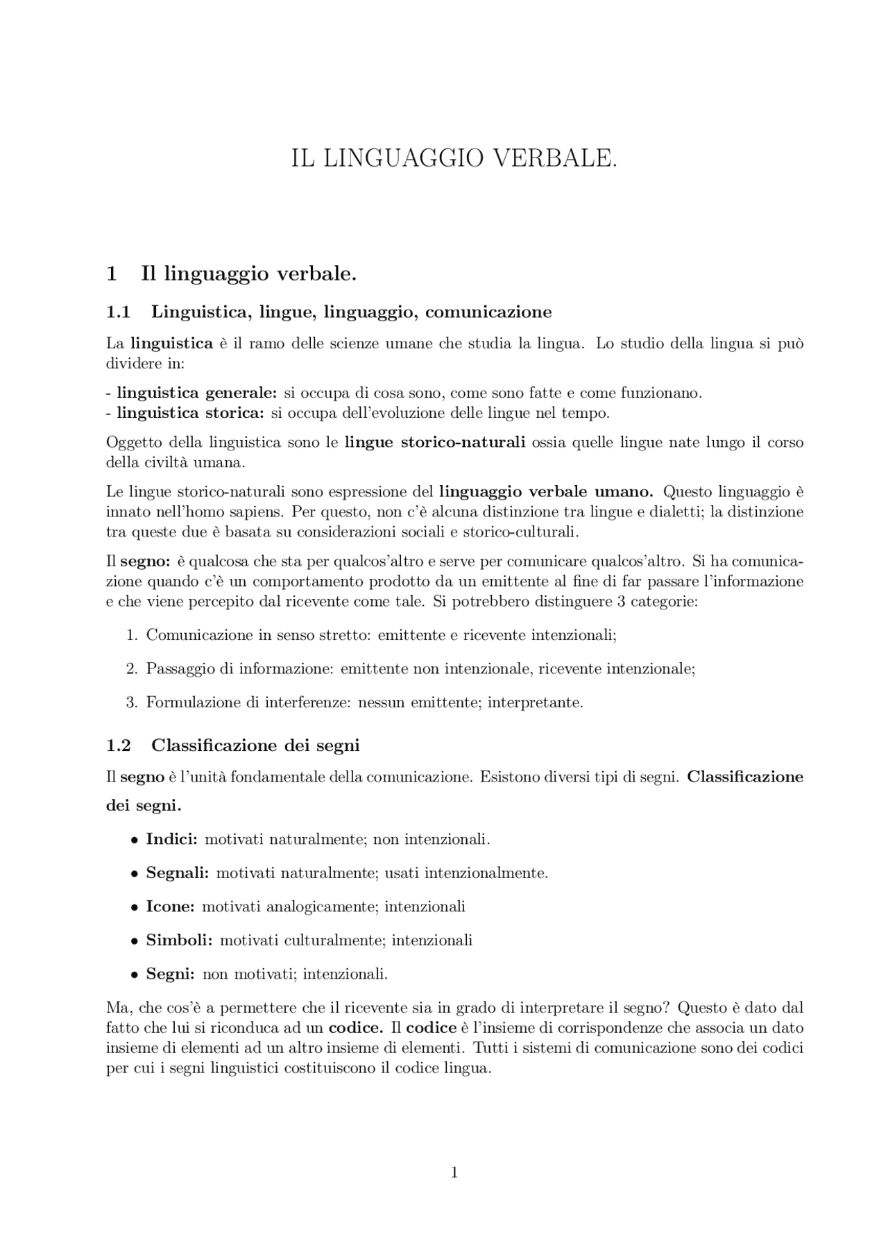 La Linguistica Berruto Cerruti Cap1 Docsity