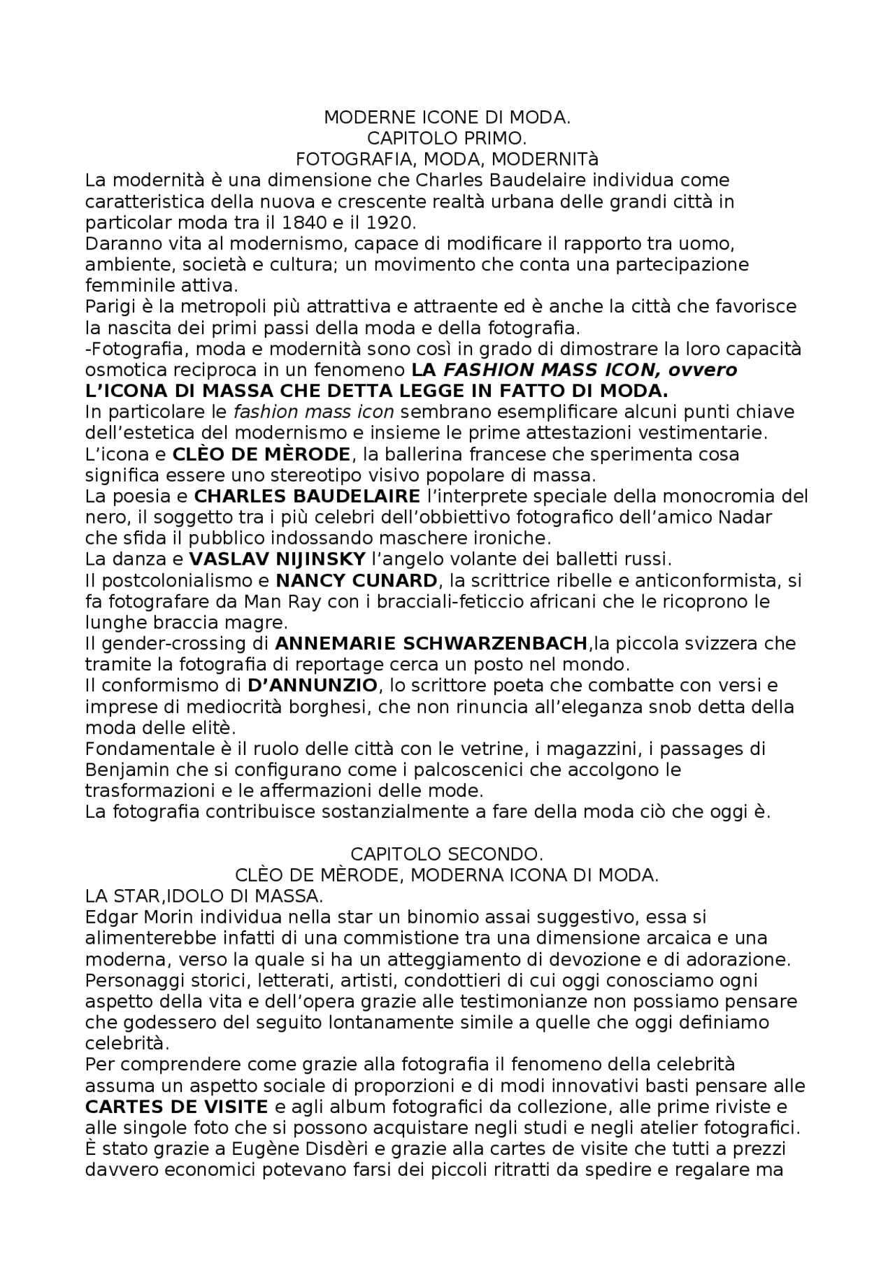 Moderne Icone Di Moda Docsity