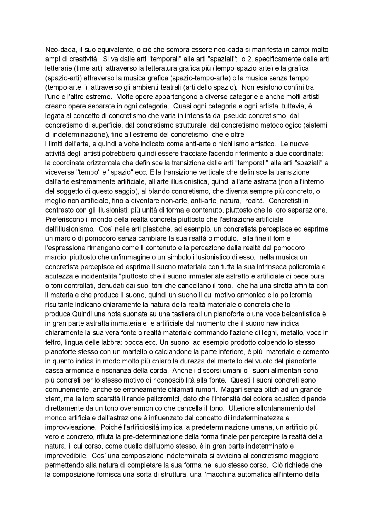 Appunti Sul Neo Dada Docsity