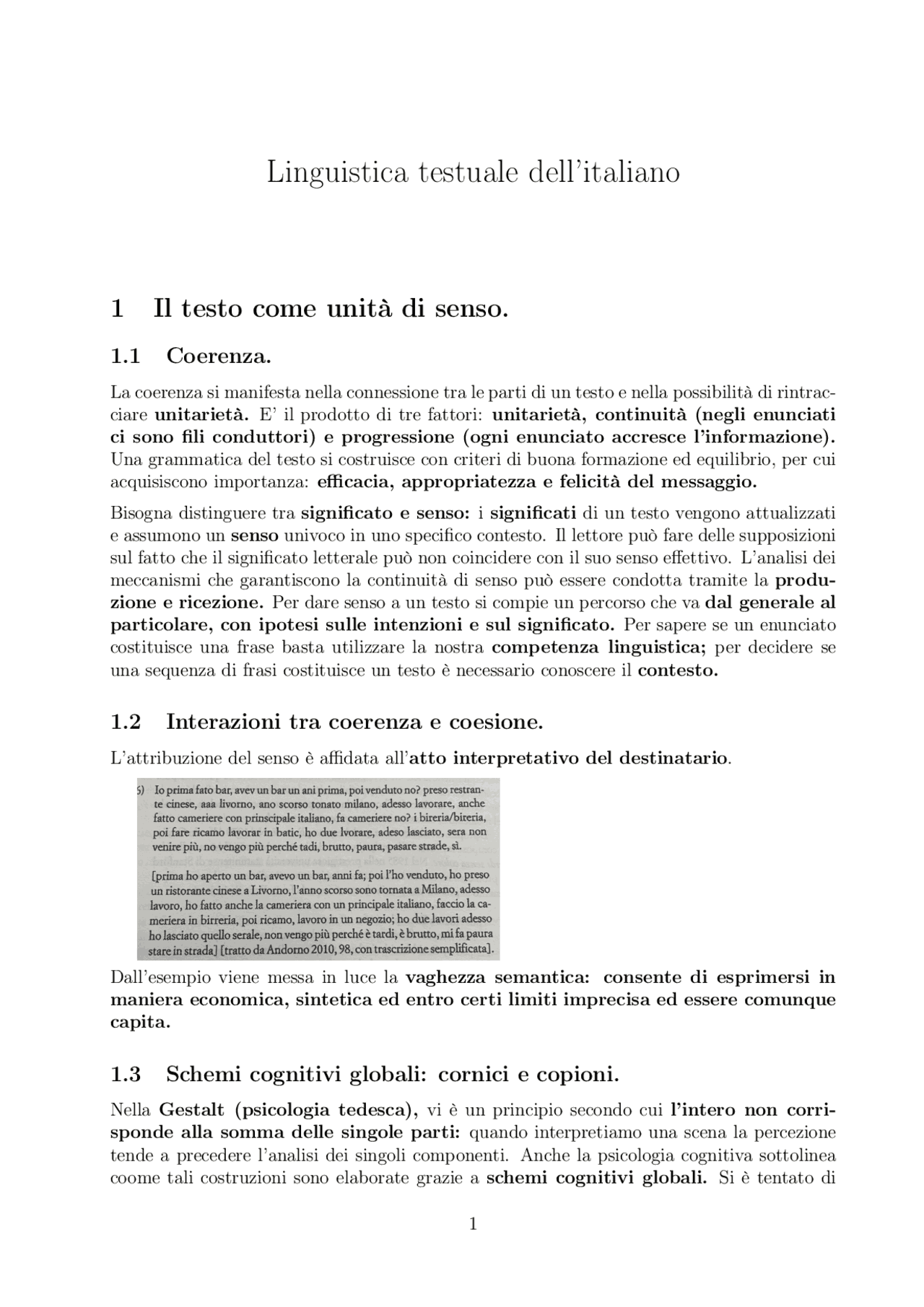 Riassunto Capitolo 2 Linguistica Testuale Dellitaliano Docsity