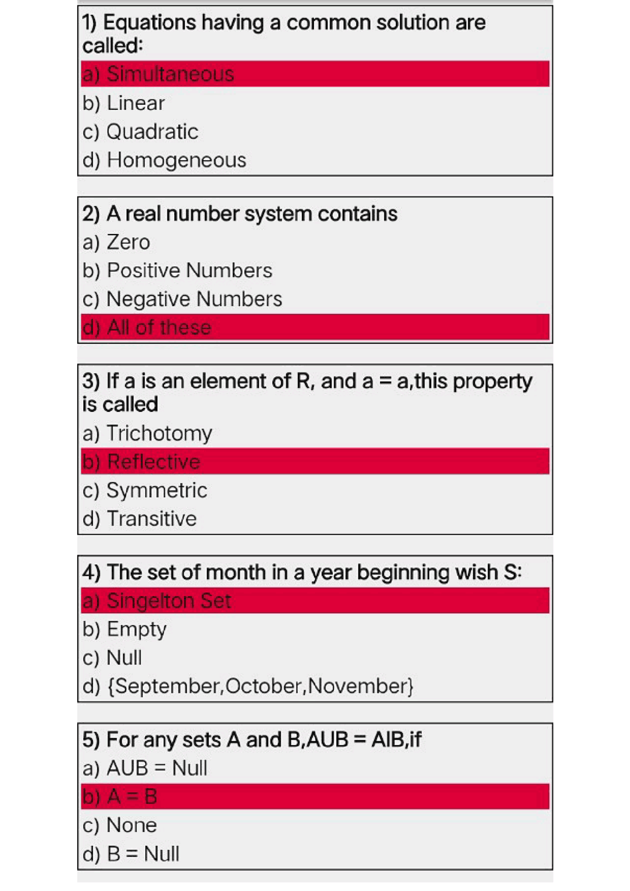 9th class math all mcqs solve prepartion - Docsity