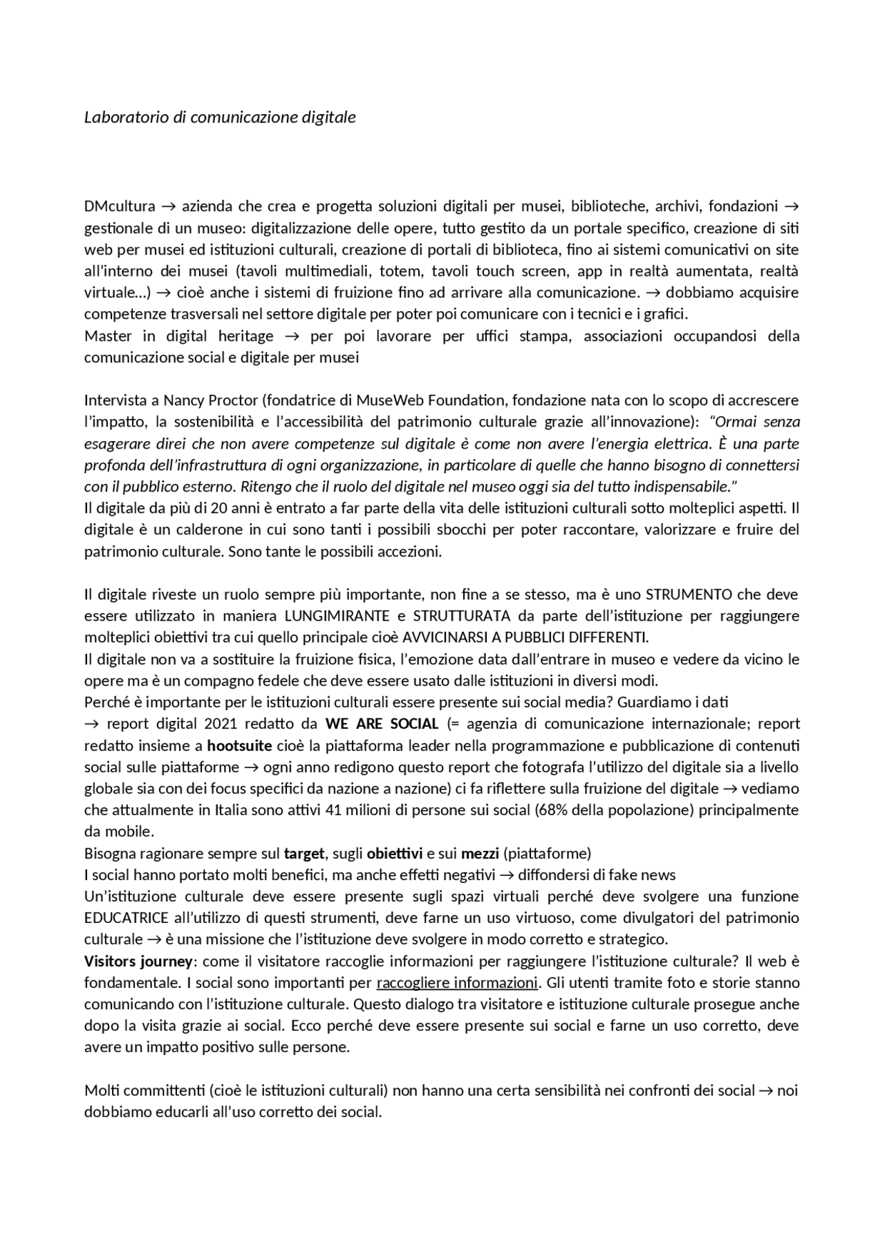 Corso Di Comunicazione Digitale Docsity