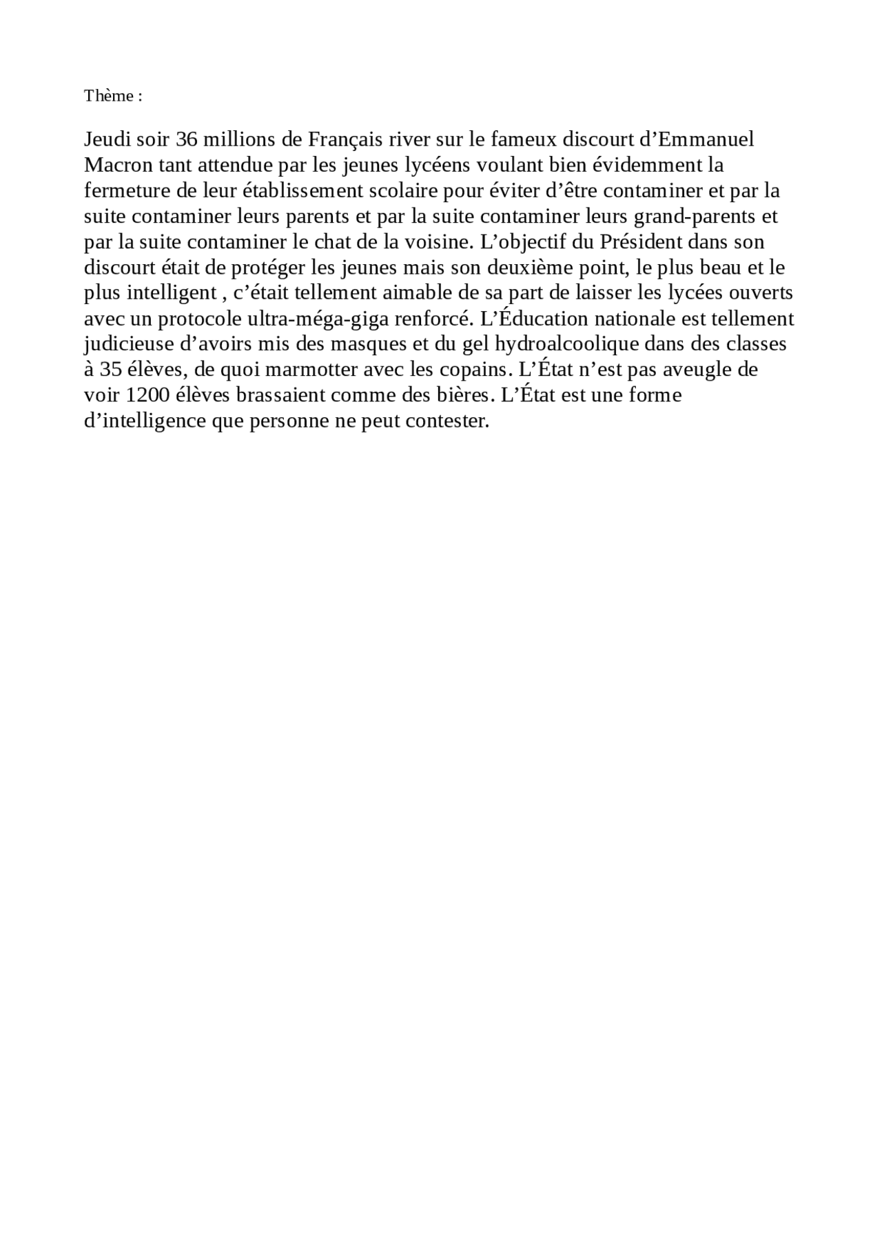 Fermeture Des écoles Lectures Français Docsity