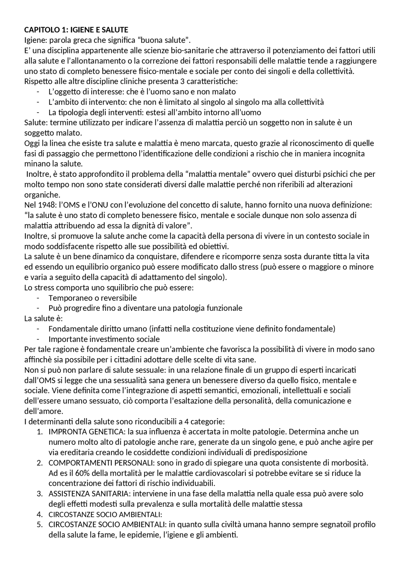 Riassunto Argomenti Di Igiene Docsity