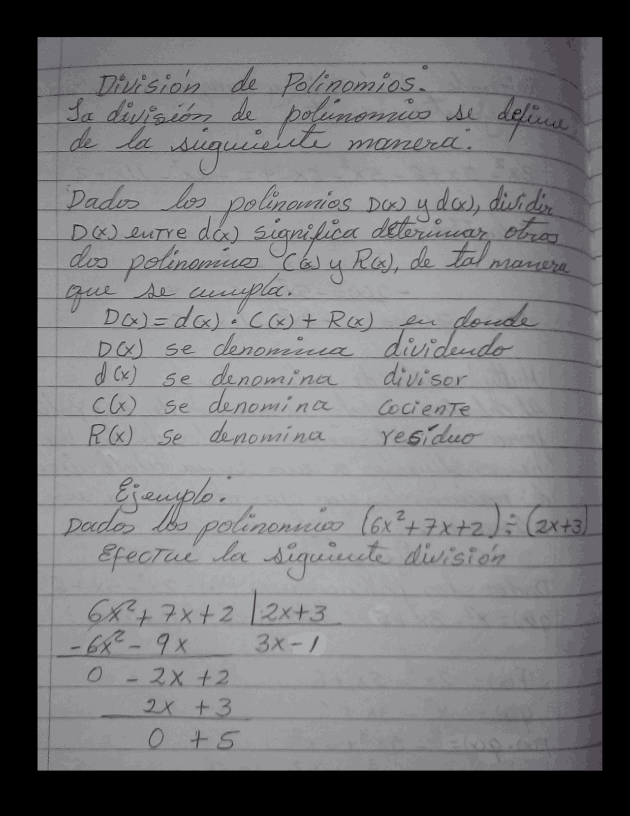 Division De Polinomios Docsity